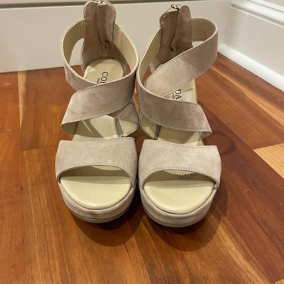 Cordani | Shoes | Cordani Ravi Suede Tan Strap Wedge Sandals | Poshmark